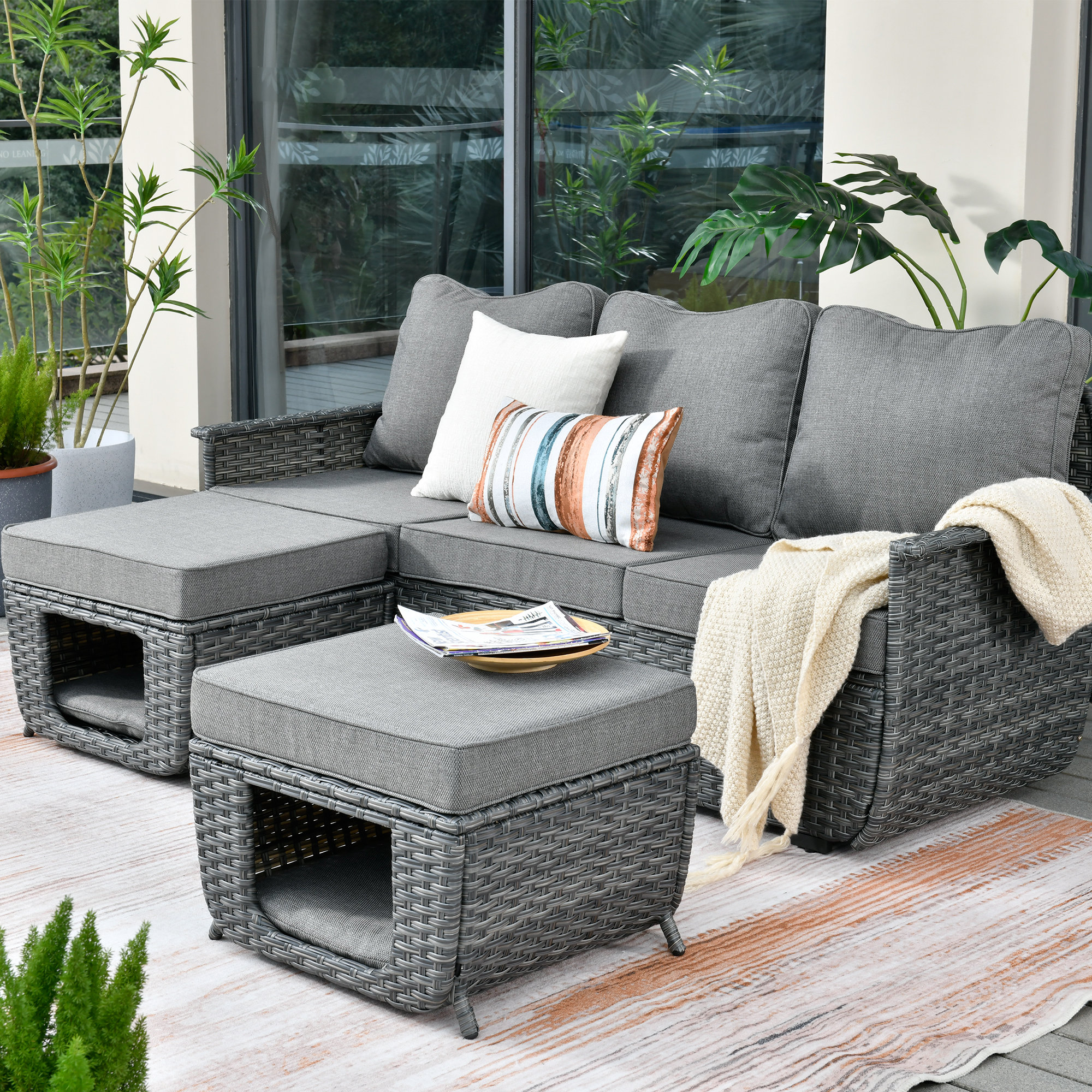 Latitude Run Kensli 3 Piece Sofa Seating Group with Cushions Reviews Wayfair
